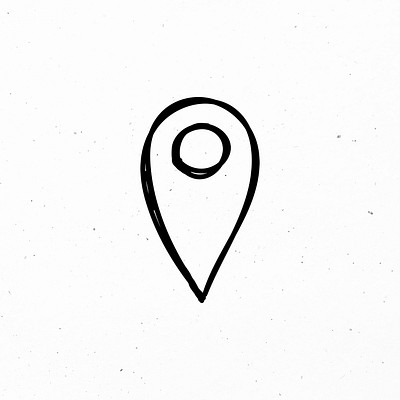 Hand drawn current location transparent | Premium Icons Sticker - rawpixel