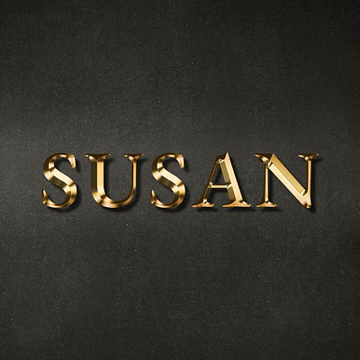 Susan typography gold effect design | Free Photo - rawpixel