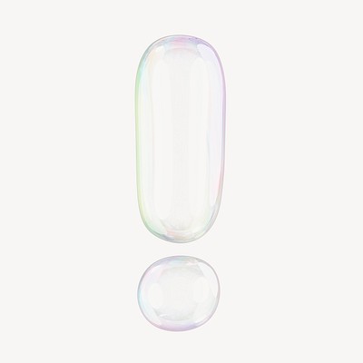 Exclamation mark symbol, 3D transparent | Premium PSD - rawpixel
