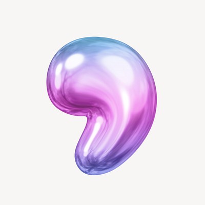 Apostrophe mark, pink 3D gradient | Premium PSD - rawpixel