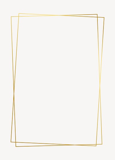 Gold frame png sticker, thin | Premium PNG - rawpixel