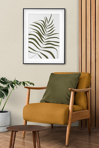 Photo frame png mockup, living | Premium PNG - rawpixel