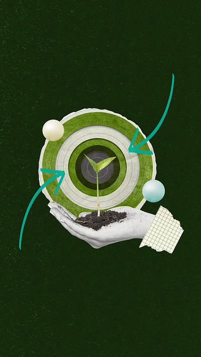 Sustainability business goal phone wallpaper, | Free Photo Illustration ...