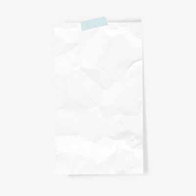 Wrinkled note paper clipart vector | Free Vector - rawpixel