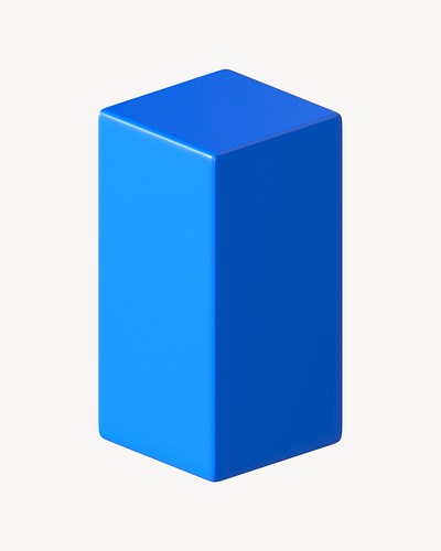 3D blue cuboid, geometric shape | Free Photo - rawpixel