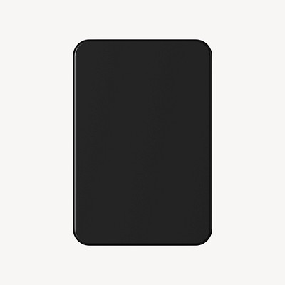 3D black rectangle shape, geometric | Premium PSD - rawpixel