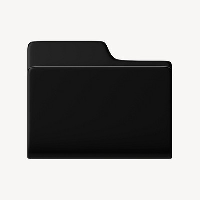 Black folder png sticker, 3D | Premium PNG - rawpixel