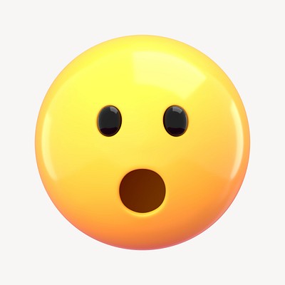 Wow face 3D emoticon illustration | Premium Photo - rawpixel