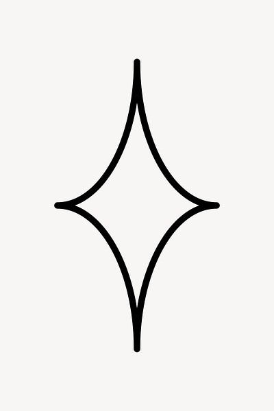 Sparkly shape png sticker, line | Premium PNG - rawpixel