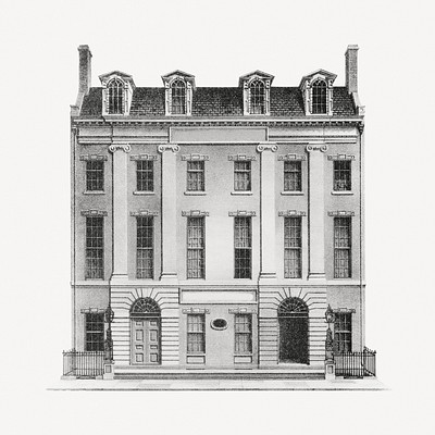 Vintage building clipart psd. | Premium PSD Illustration - rawpixel