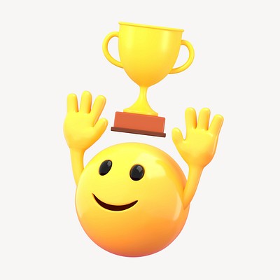 Champion emoji, 3D emoticon illustration | Free Photo - rawpixel