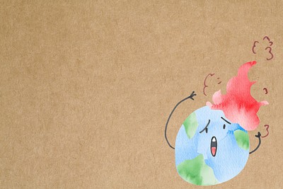 Climate change background, cute watercolor | Free Photo - rawpixel