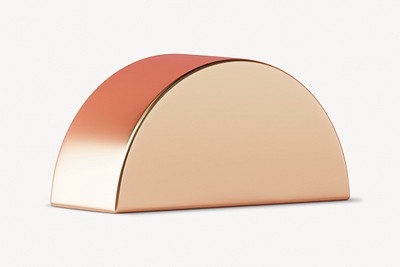 Rose gold semi-circle, 3D rendering | Premium Photo - rawpixel