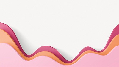 3D pink wave border background | Premium PSD - rawpixel