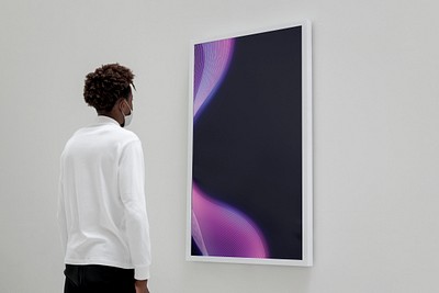 Interactive digital art screen mockup | Premium PSD Mockup - rawpixel