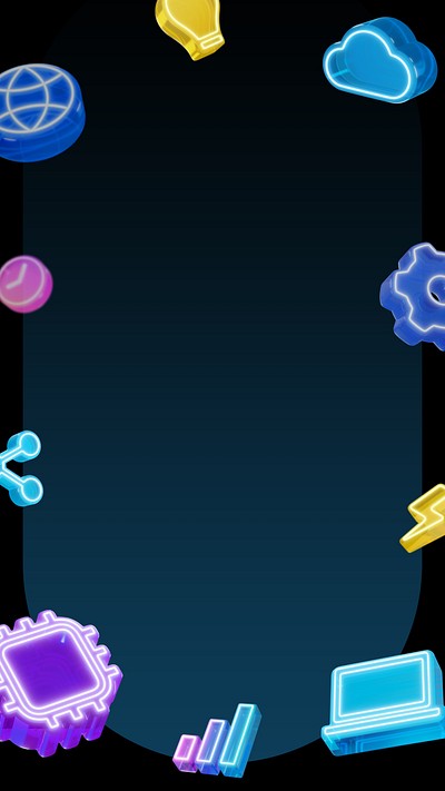 Digital technology frame iPhone wallpaper, | Premium Photo - rawpixel