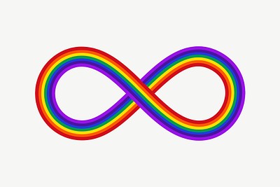 Rainbow infinity sign clipart illustration | Free PSD - rawpixel
