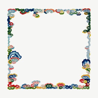 PNG Oriental cloud frame, Chinese | Premium PNG - rawpixel