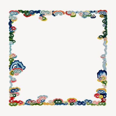 PNG Oriental cloud frame, Chinese | Premium PNG - rawpixel
