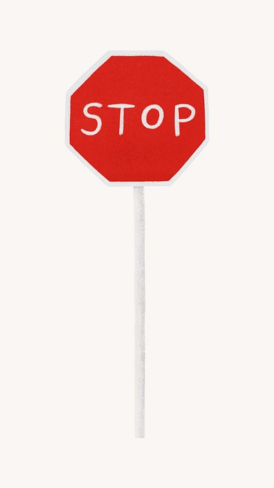 Stop sign road illustration | Free Photo Illustration - rawpixel