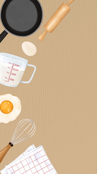 Cooking border brown iPhone wallpaper | Premium Photo - rawpixel