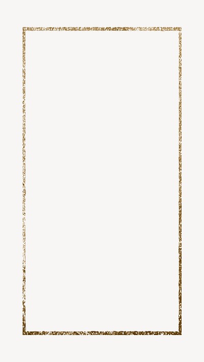 Glitter rectangle frame png, gold | Premium PNG - rawpixel