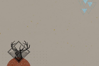 Aesthetic greige background, vintage stag | Free Photo - rawpixel