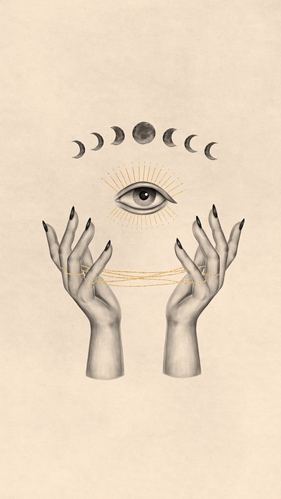 Healing hands, third eye illustration | Premium Photo - rawpixel