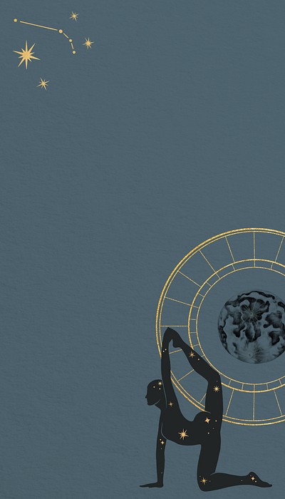 Yoga pose, blue iPhone wallpaper | Free Photo - rawpixel