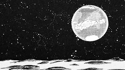 Moon landscape surface HD wallpaper, | Free Photo Illustration - rawpixel