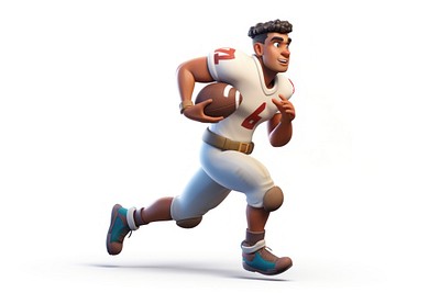 Football running cartoon sports. AI | Free Photo Illustration - rawpixel