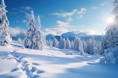 Landscape nature snow panoramic. | Premium Photo - rawpixel
