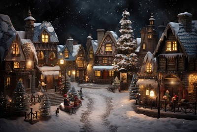 Christmas architecture decoration building. | Premium Photo - rawpixel