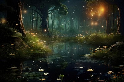 Night outdoors nature forest. | Premium Photo - rawpixel