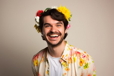 Cheerful portrait laughing flower. | Free Photo - rawpixel