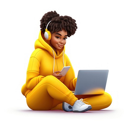 Laptop computer portrait sitting. | Premium Photo Illustration - rawpixel