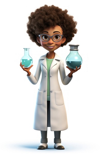PNG Scientist cartoon white background | Premium PNG - rawpixel