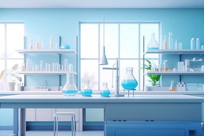 Laboratory science architecture furniture | Premium Photo Illustration ...