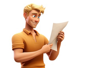 PNG Smiling reading cartoon paper. | Premium PNG - rawpixel