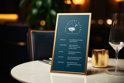 Menu sign mockup, restaurant branding | Premium PSD Mockup - rawpixel