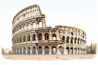 Architecture colosseum building landmark. AI | Premium Photo ...
