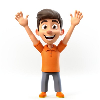 Smiling cartoon human hand. AI | Free Photo Illustration - rawpixel