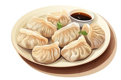 PNG Dumpling plate food meal. | Premium PNG - rawpixel