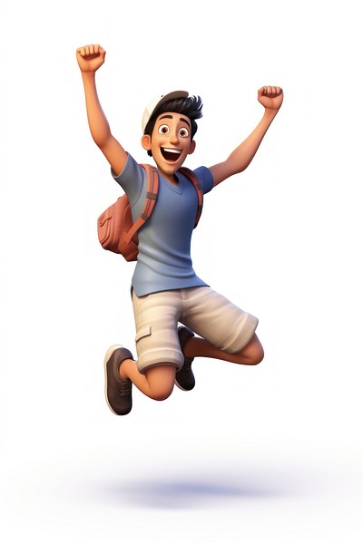 PNG Jumping cartoon white background | Free PNG - rawpixel