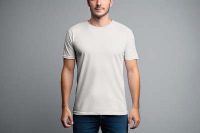 Men's basic white t-shirt, design | Free Photo - rawpixel