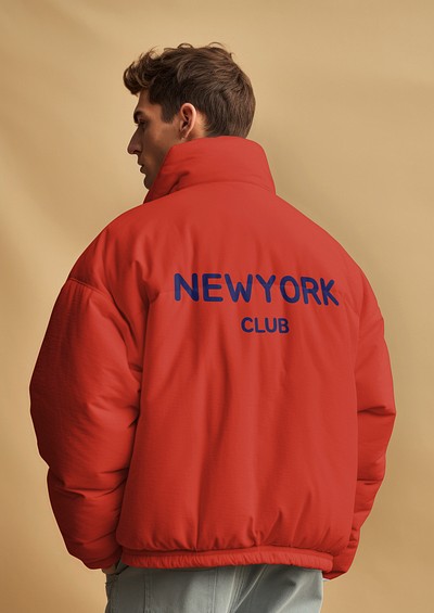 Puffer jacket mockup, winter apparel | Premium PSD Mockup - rawpixel