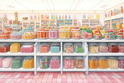 Candy aisle supermarket food confectionery. | Premium Photo ...