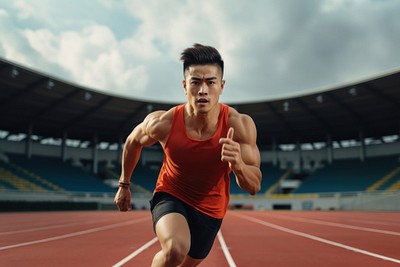 Running track athlete sports adult. | Free Photo - rawpixel