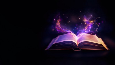 Magic Book publication purple book. | Free Photo - rawpixel
