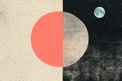 Abstract art moon astronomy night. | Free Photo Illustration - rawpixel